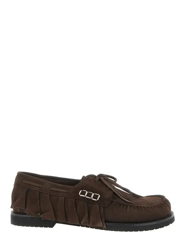 JW Anderson J.w.anderson Suede Volant Boat Shoe - Brown