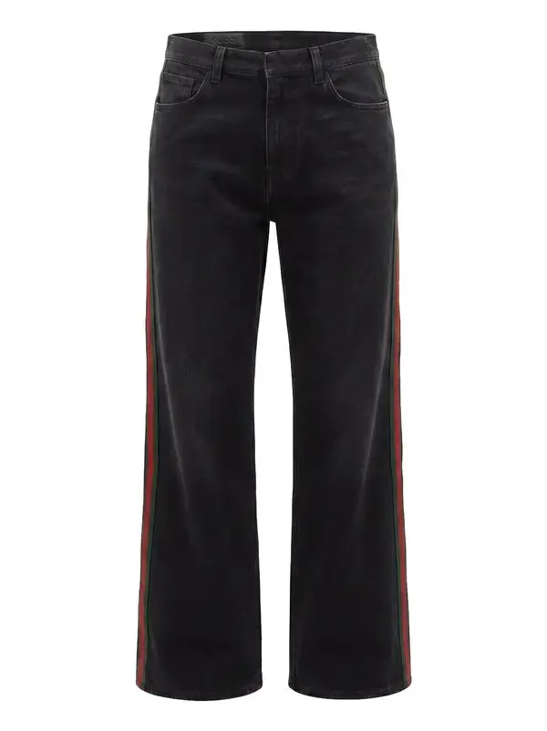Gucci Cotton Denim Web Insert Pants - Multicolor