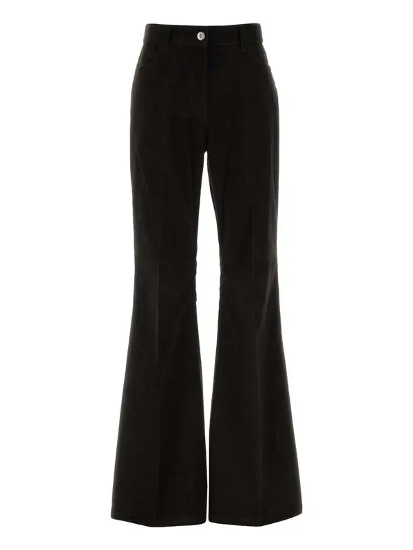 FERRAGAMO Dark Corduroy Flared Pant - Brown