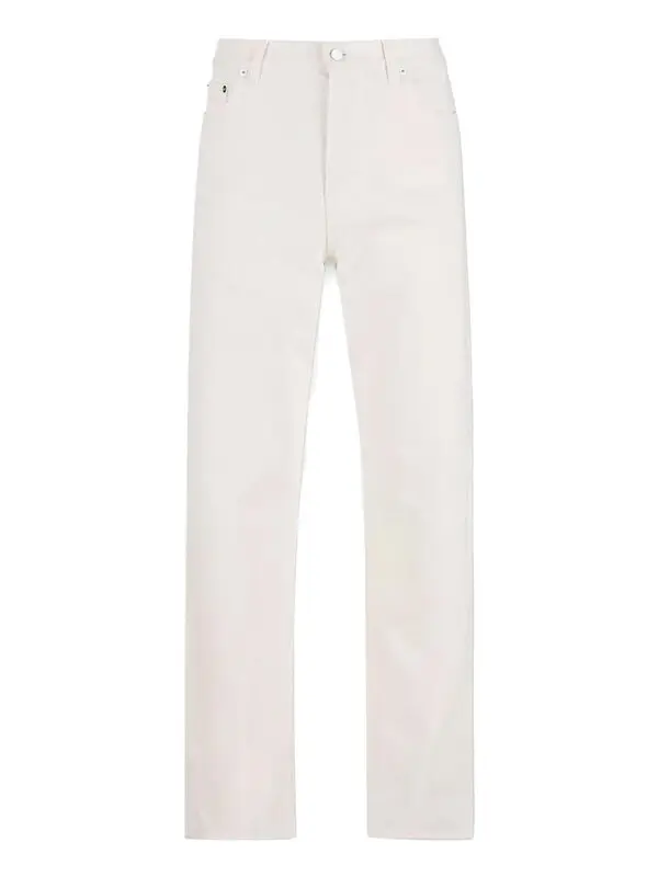 Gucci Denim Trousers With Metal Horsebit Detail - White
