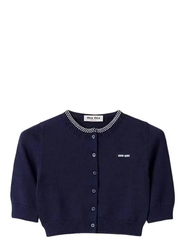 Miu Miu Cotton Mini Cardigan - Multicolor