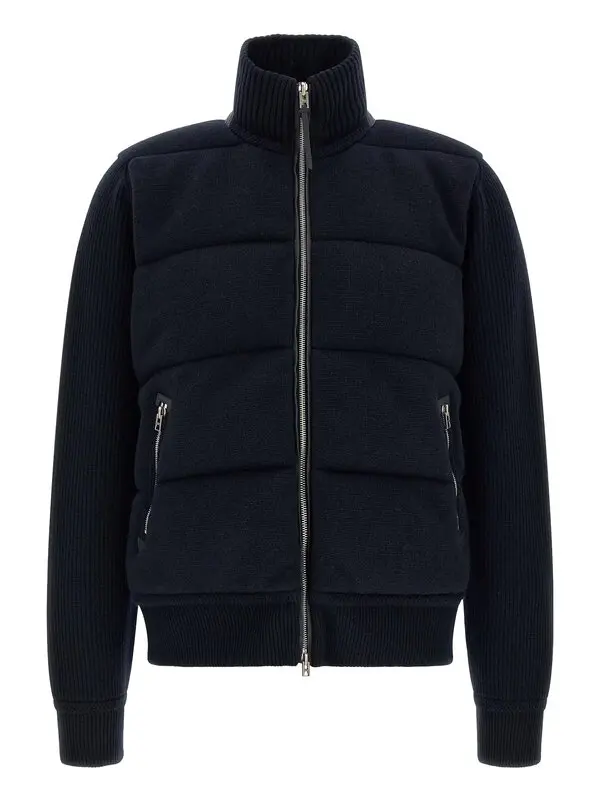 TOM FORD Virgin Wool Padded Jacket - Blue