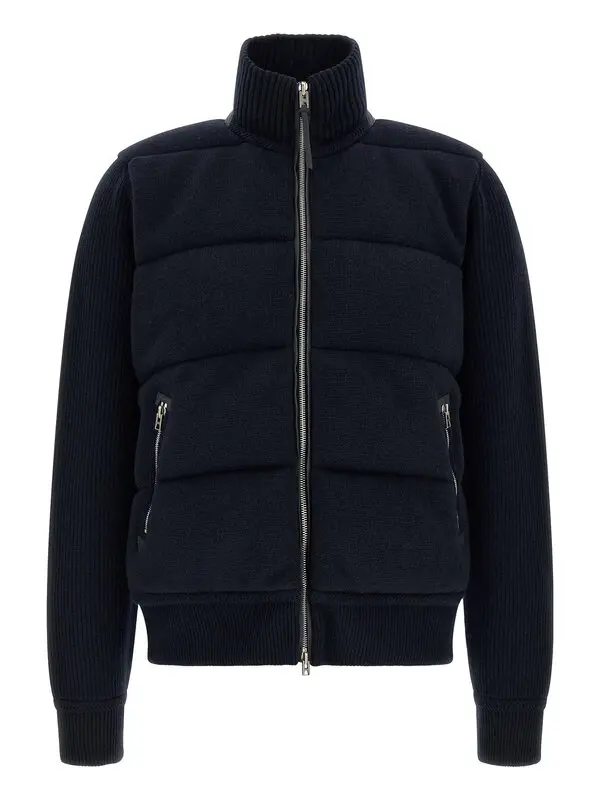 TOM FORD Virgin Wool Padded Jacket - Blue