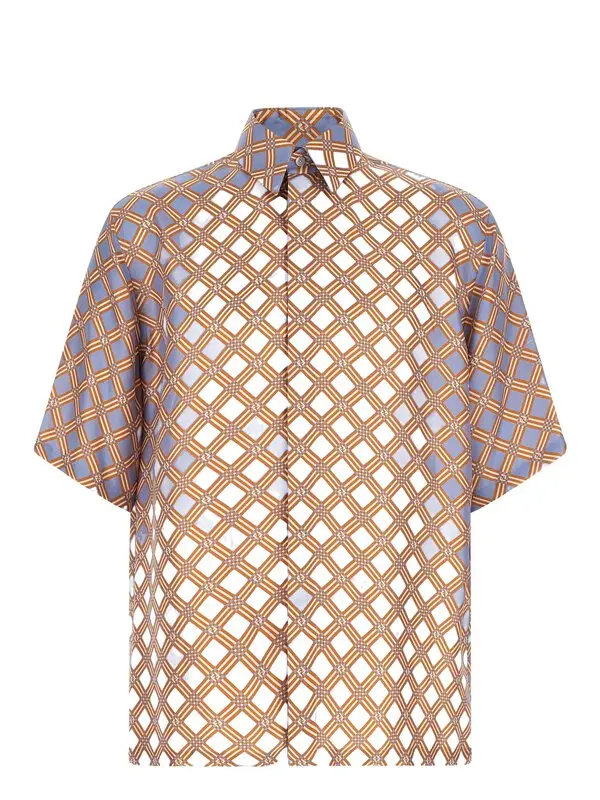 Fendi Net' Print Silk Shirt - Multicolor