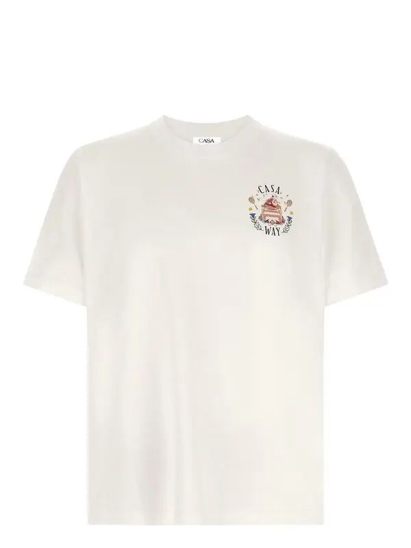 Casablanca T-shirt With 'casa Way' Print - White