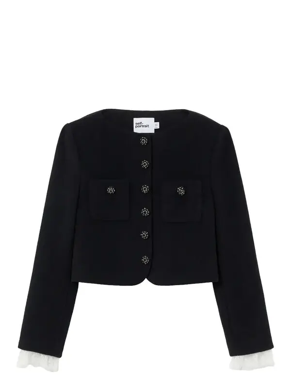 SELF-PORTRAIT Button Down Jacket - Multicolor