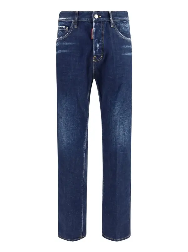 Dsquared2 Straight Leg Denim Jeans - Blue