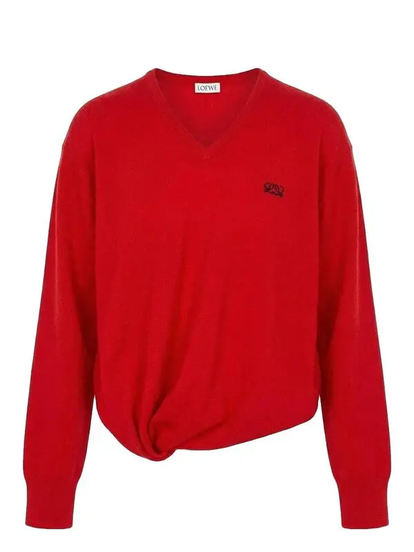 Loewe Draped Wool Sweater - Multicolor