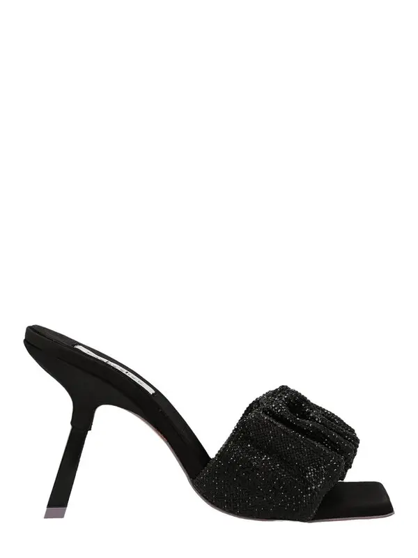 SEBASTIAN MILANO Cher Satin Mules - Black