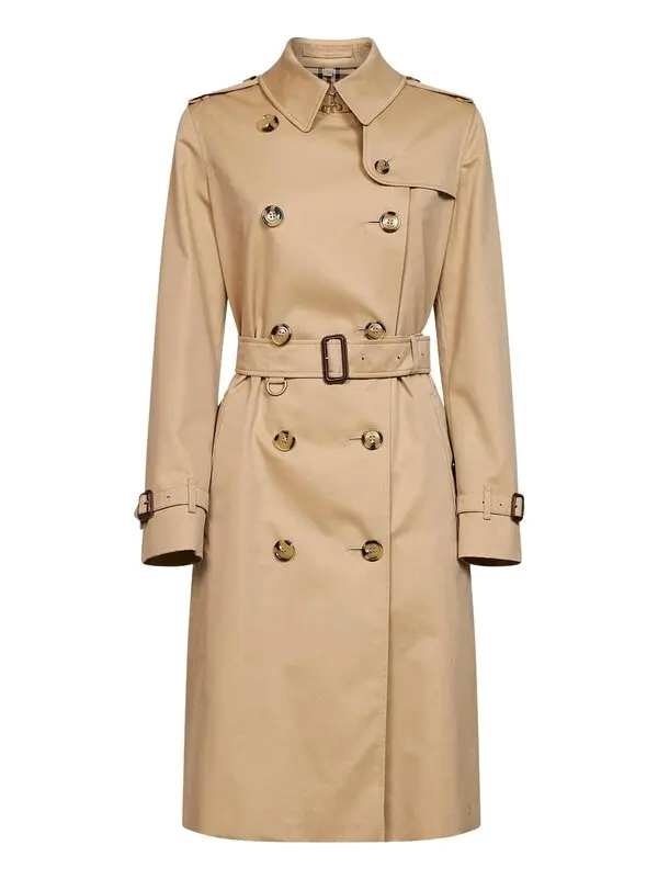 Burberry Honey Beige Heritage Kensington Long Trench Coat - Multicolor
