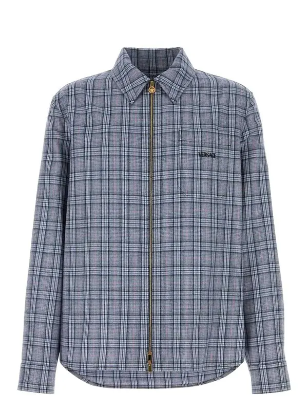 Versace Embroidered Wool Shirt - Multicolor