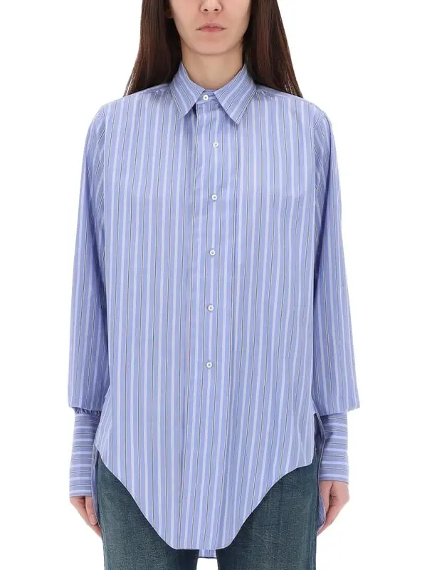 MAISON MARGIELA Cotton Shirt - Blue