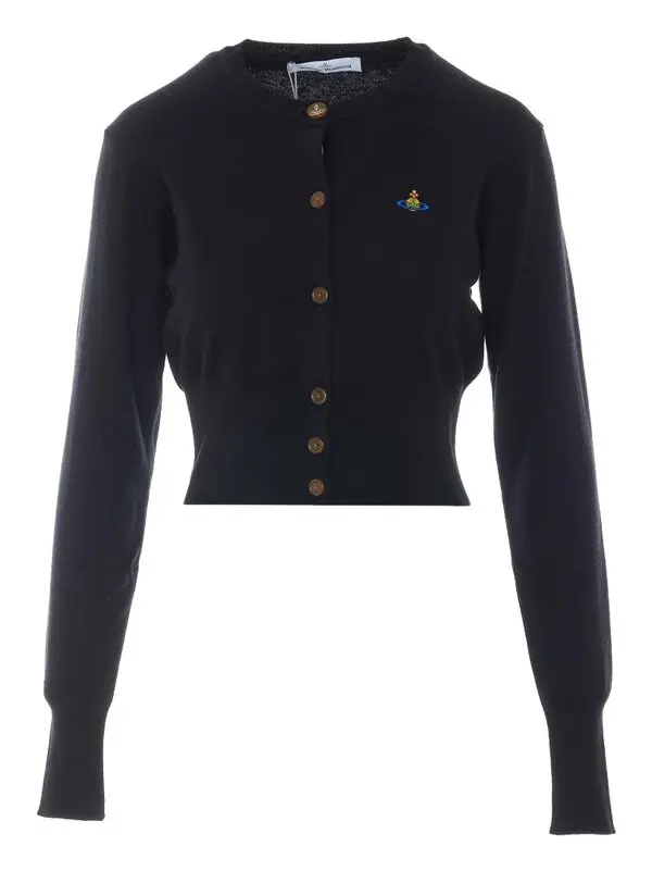 VIVIENNE WESTWOOD Bea Cropped Cardigan - Black