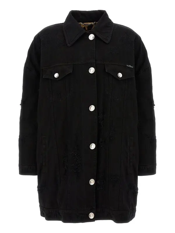 Dolce & Gabbana Denim Long Jacket - Black