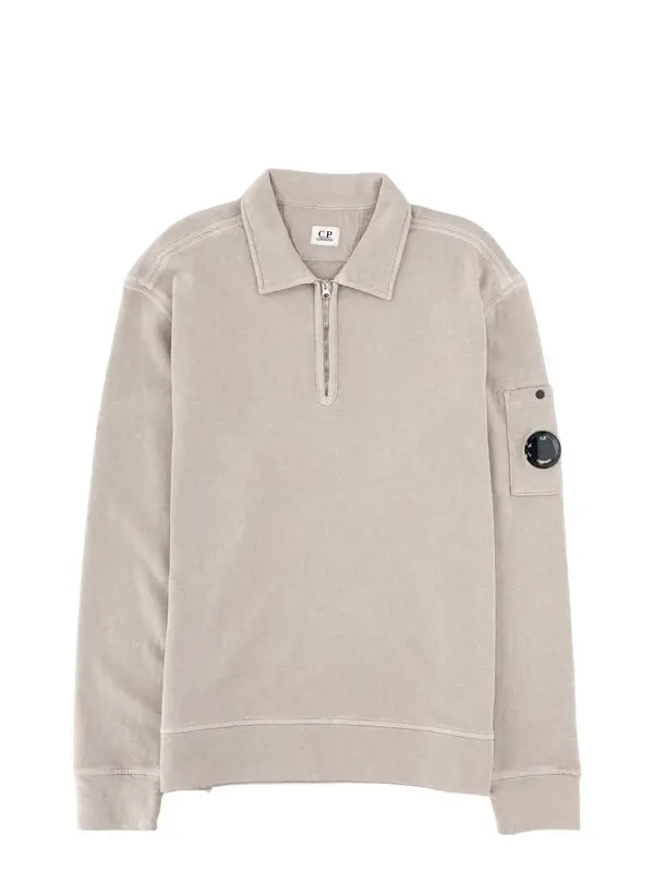 C.P. COMPANY Felpa Con Colletto Polo E Zip - Multicolor