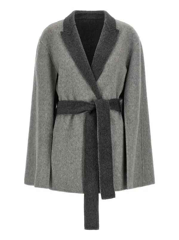 Alberta Ferretti Cardigan With Cape Sleeves - Gray