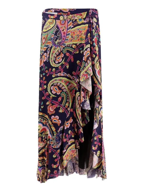 Etro Viscose Wrap Skirt - Multicolor