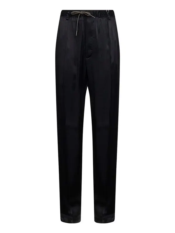 MAISON MARGIELA Satin Drawstring Trousers - Multicolor
