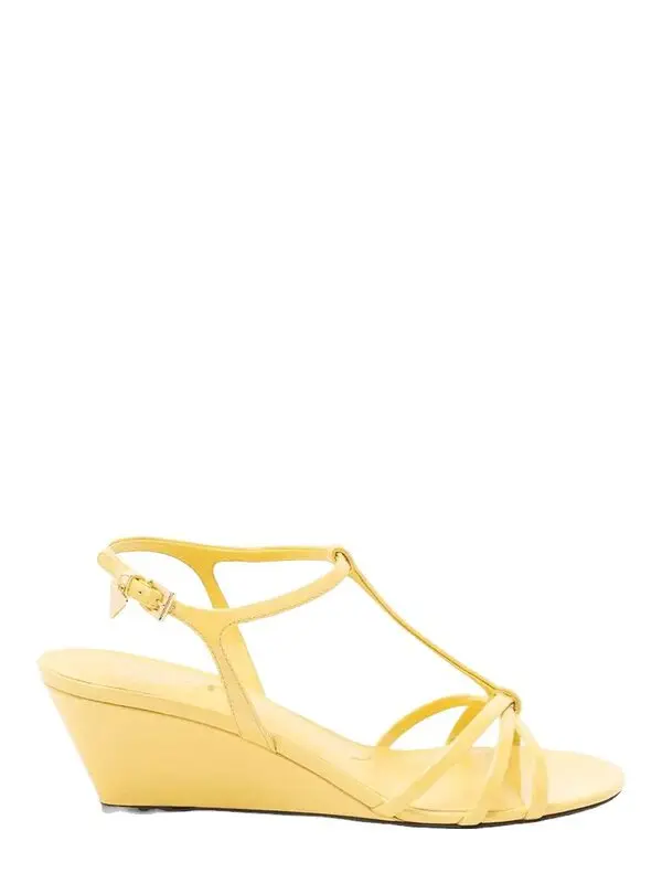 Prada Patent Leather Wedge Sandals - Multicolor