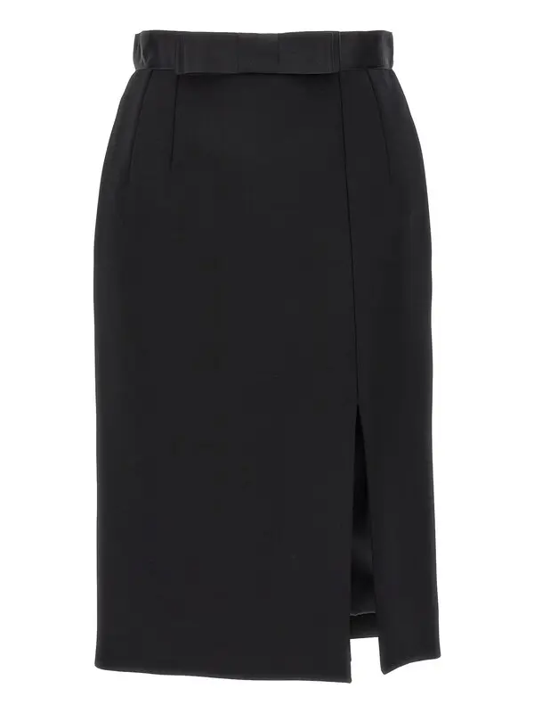 Dolce & Gabbana Wool Pencil Skirt - Black