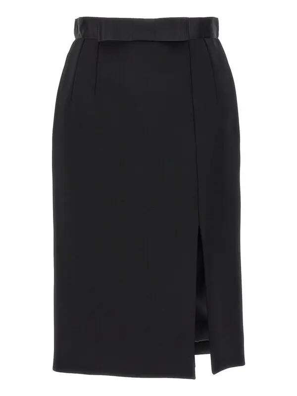 Dolce & Gabbana Wool Pencil Skirt - Black