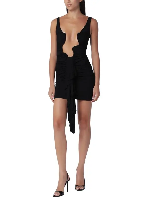 Christopher Esber Stretch Jersey Mini Dress - Black
