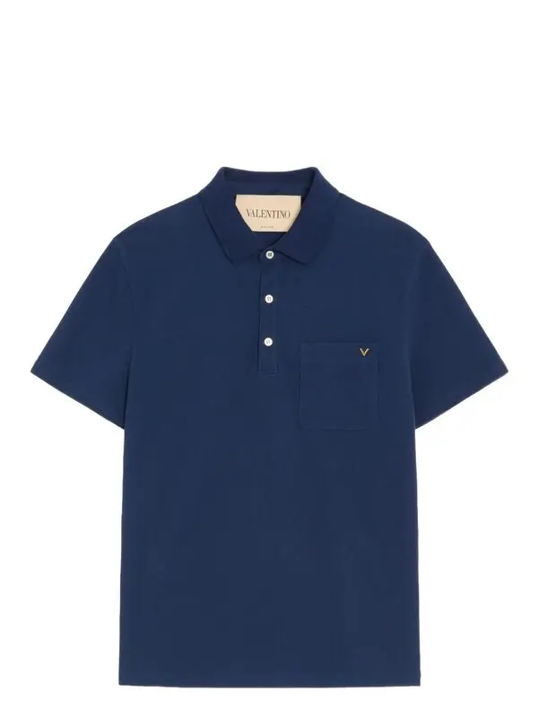 Valentino Garavani Vgold Cotton Polo Shirt - Multicolor