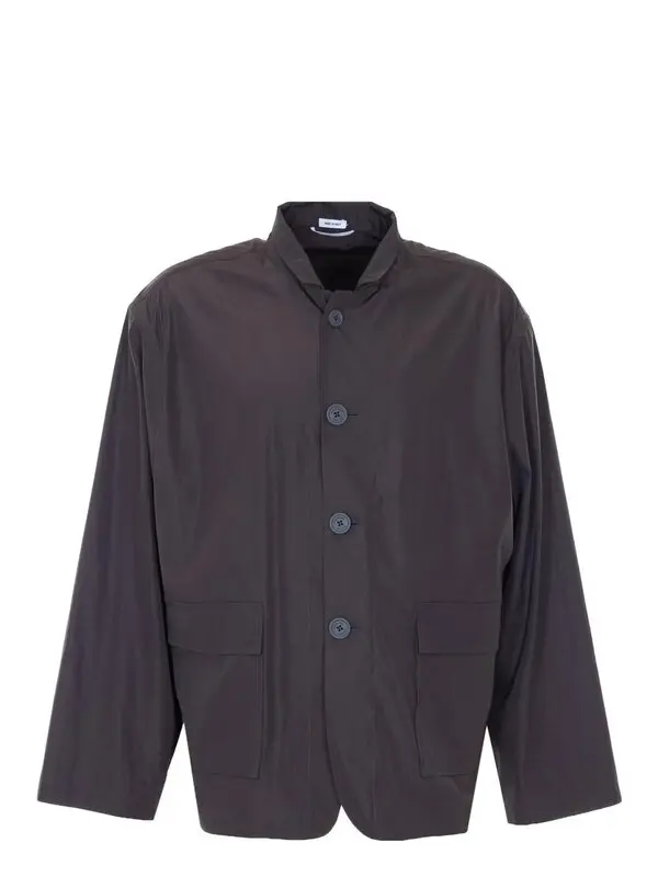 Thom Browne Light Memory Tech Packable Sportcoat With Logo - Gray