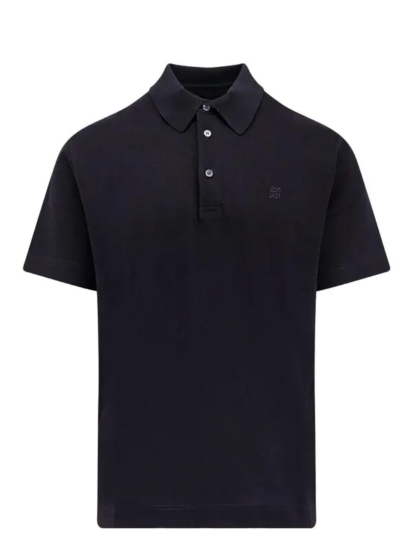 Givenchy Pique Cotton Polo Shirt With 4g Embroidery - Multicolor