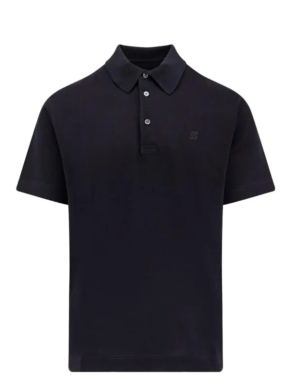 Givenchy Pique Cotton Polo Shirt With 4g Embroidery - Multicolor