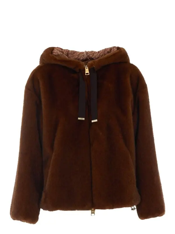 Herno Faux Fur Bomber - Brown