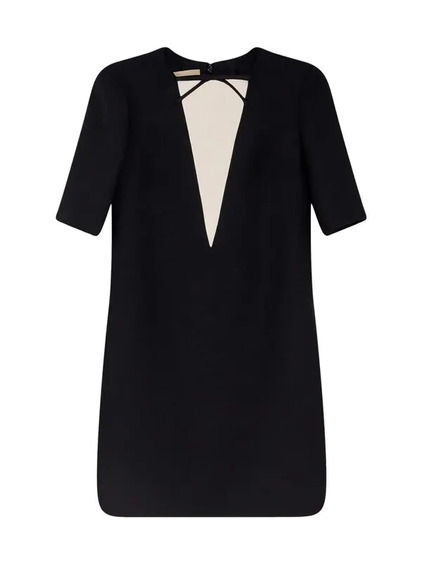 Valentino Garavani Virgin Wool And Silk Mini Dress - Multicolor
