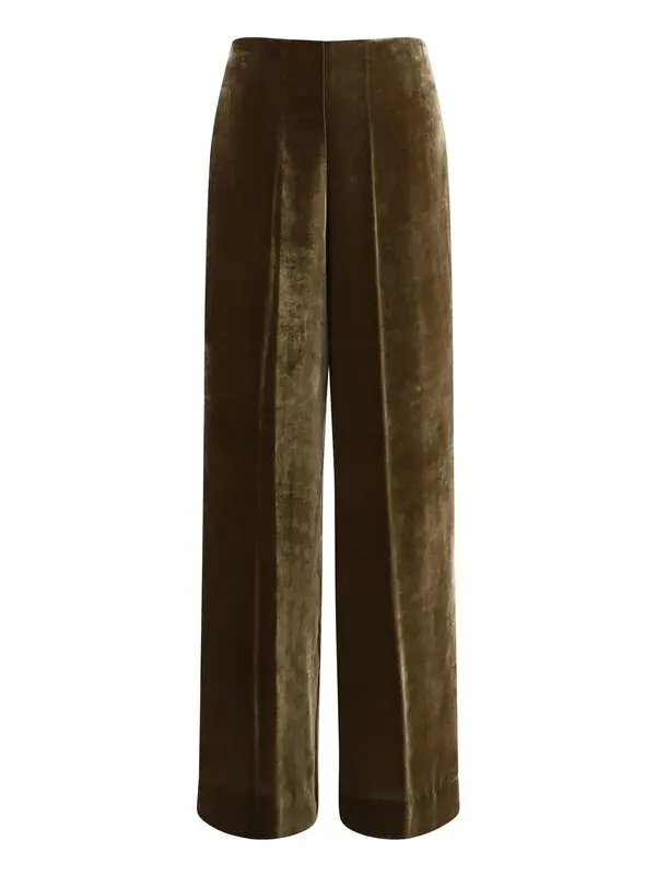 P.a.r.o.s.h Velvet Palazzo Pants - Brown