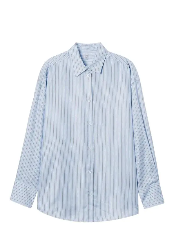 TOTEME Striped Silk Shirt - Multicolor