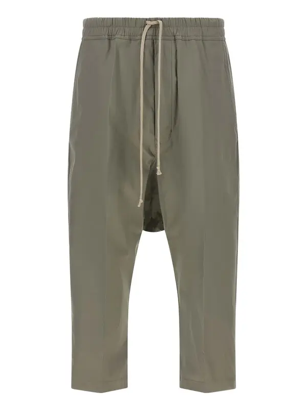 Rick Owens Drawstring Cropped' Pants - Gray
