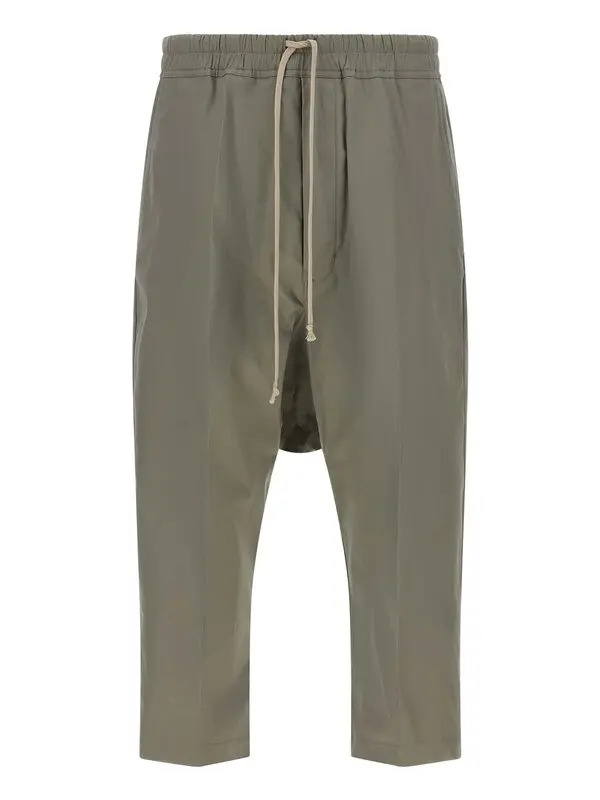 Rick Owens Drawstring Cropped Trousers - Gray