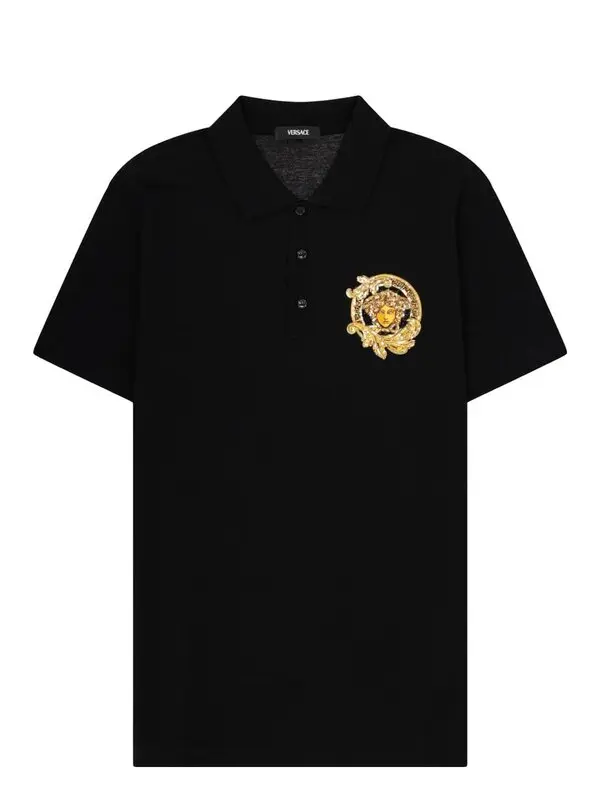 Versace Polo Con Logo - Black