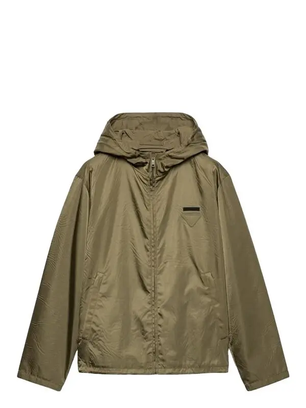 Prada Re-nylon Hooded Blouson Jacket - Green