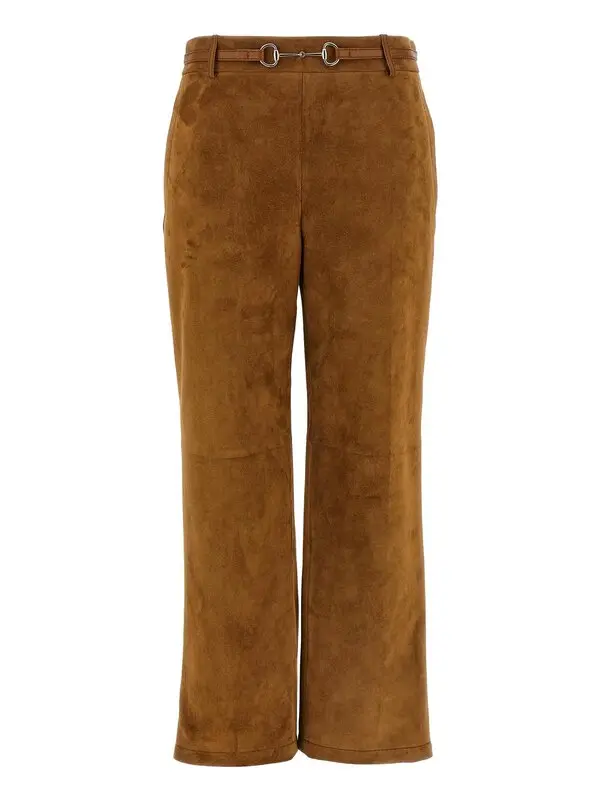 Gucci Suede Pants - Brown