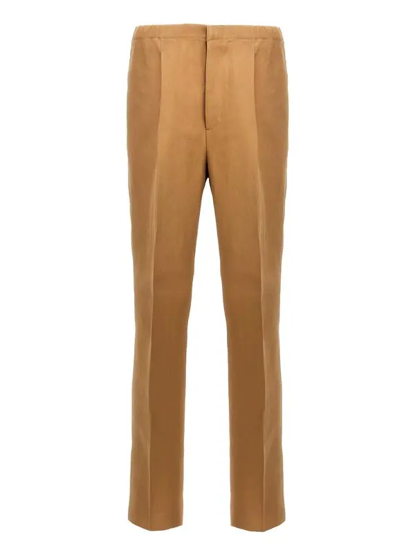 Fendi Paper Canvas Trousers - Cream
