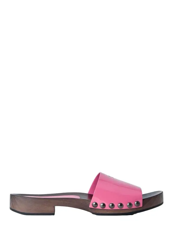 Miu Miu Studded Slide Sandals - Red