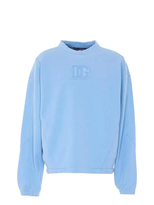 Dolce & Gabbana Dg Patch Sweatshirt - Blue
