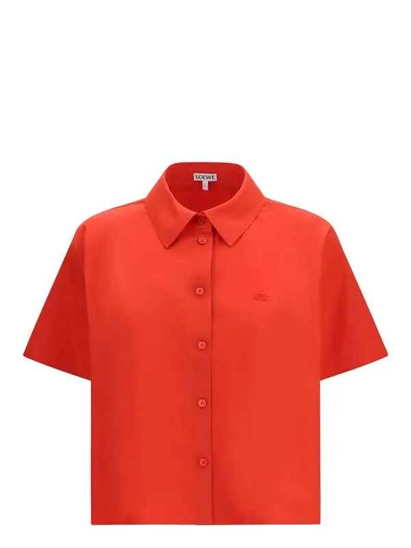 Loewe Short Sleeve Trapeze Shirt - Red