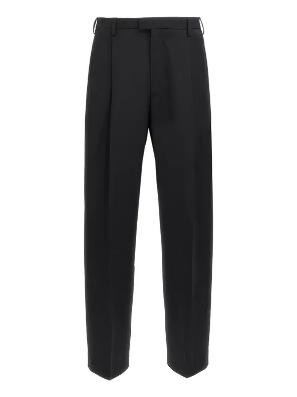 Marni Wool Blend Straight Leg Trousers - Black