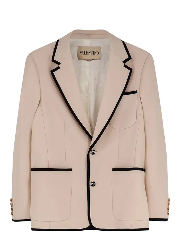 Valentino Garavani Single-breasted Virgin Wool Blazer - Multicolor