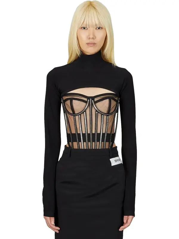 Dolce & Gabbana Kim High Neck Bolero - Black