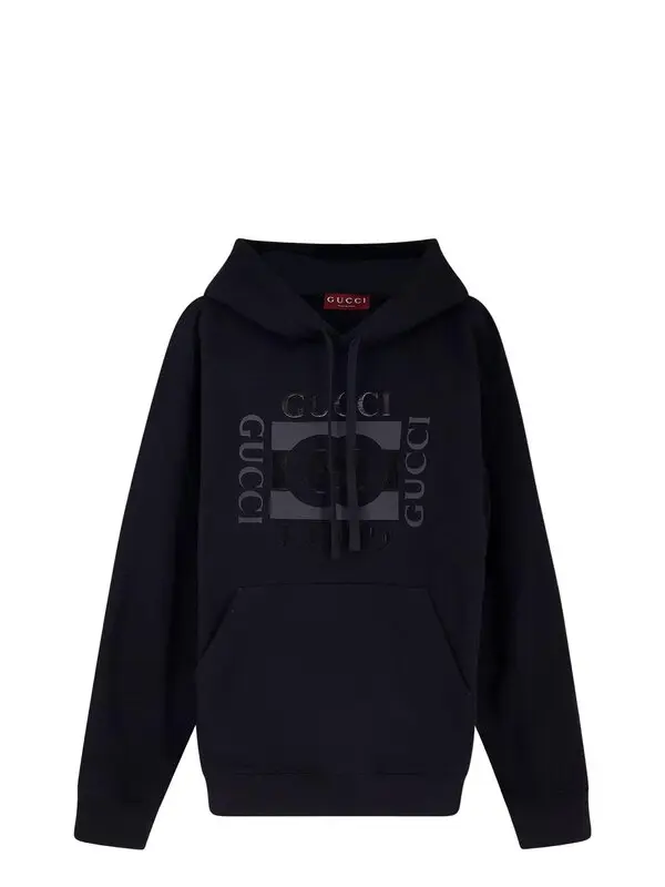 Gucci Cotton Sweatshirt With Gg Incrocio Print - Multicolor