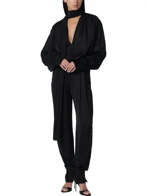 Andamane Cupro Satin Blouse - Black