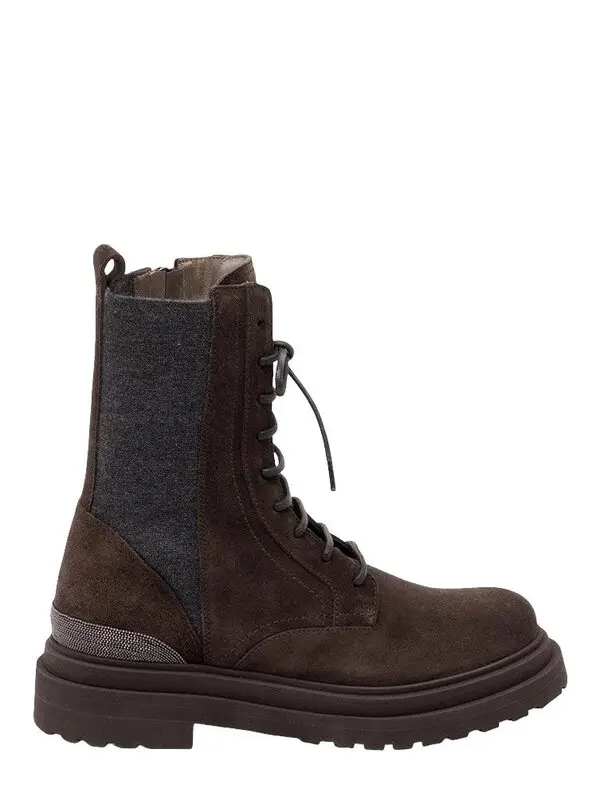 Brunello Cucinelli Calf Leather Ankle Boots - Multicolor