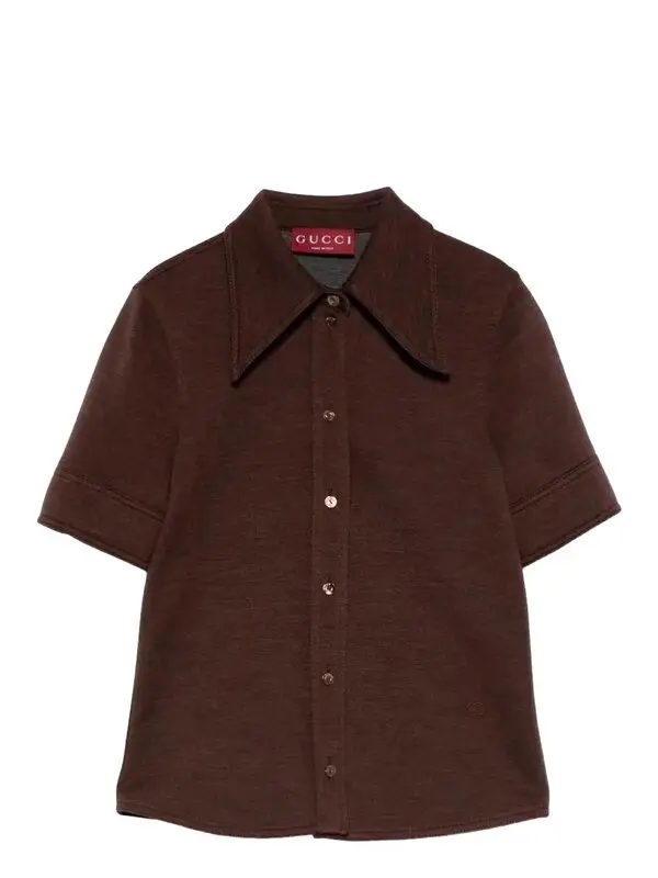 Gucci Wool Buttoned Short-sleeve Shirt - Multicolor